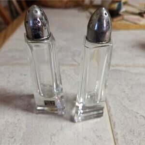 Dining | Vintage Hand Cut Crystal Salt Pepper Shakers Japan Mid Century ...